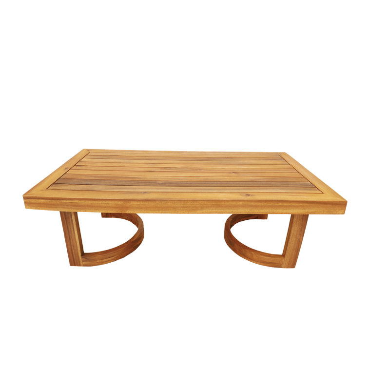 Latitude Run® Rectangular Acacia Teak Outdoor Coffee Table | Wayfair